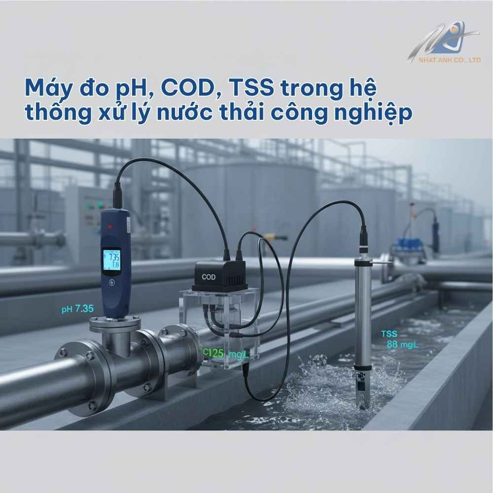 Máy đo pH, COD, TSS trong hệ thống xử lý nước thải công nghiệp | Nhat ...